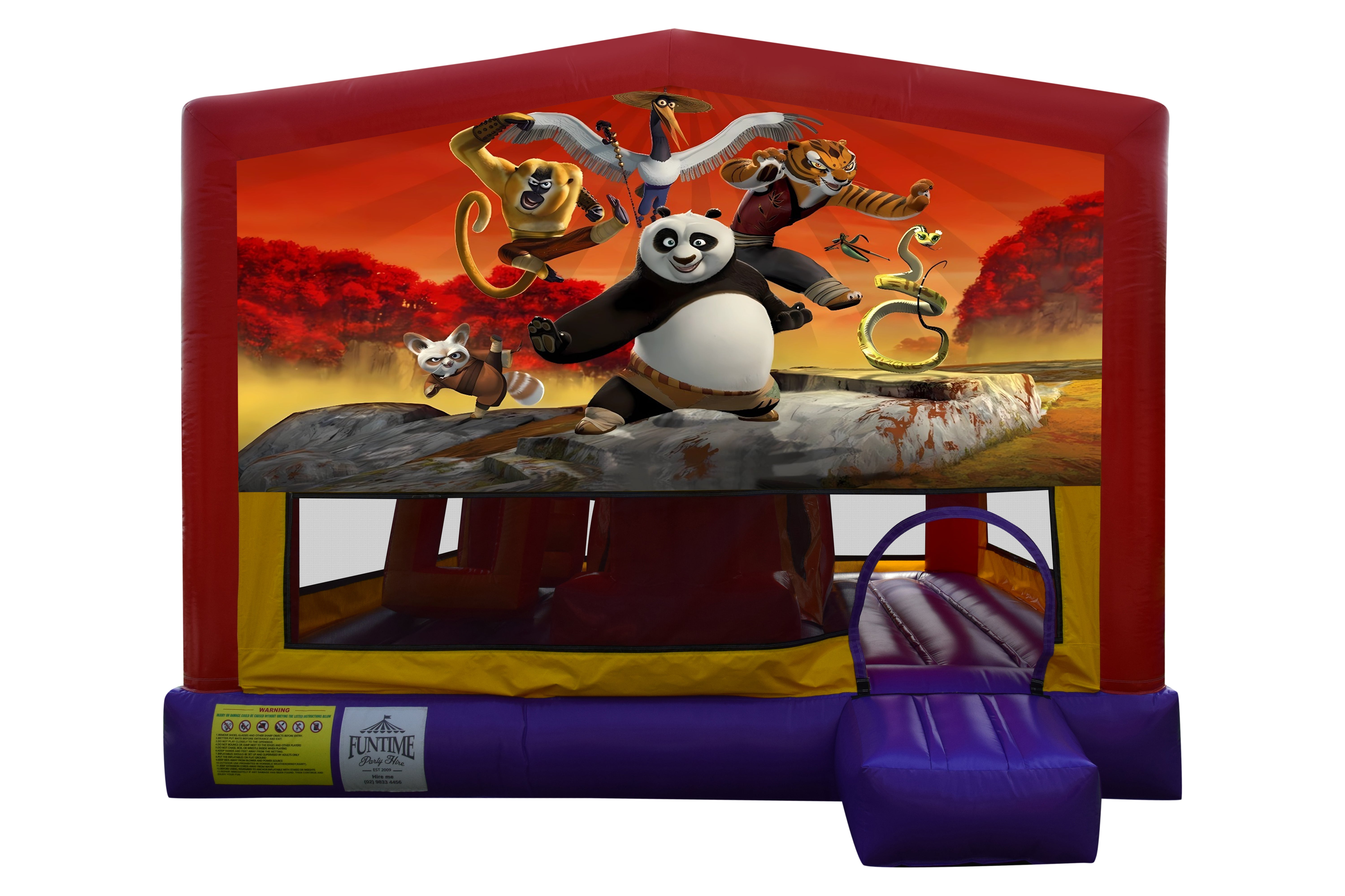 Kung Fu Panda Extra Large Obstacle Combo Jumping Castle – Funtime Party ...