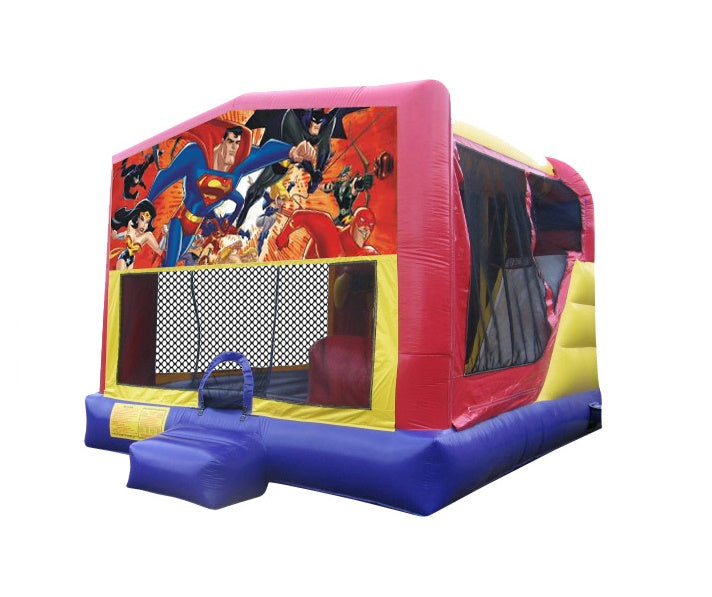 Justice League Extra Large Combo Jumping Castle – Funtime Party Hire