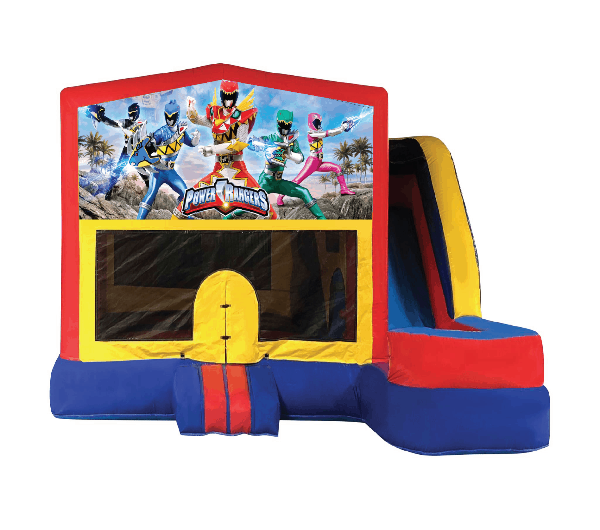 Power Rangers Medium External Slide Jumping Castle – Funtime Party Hire