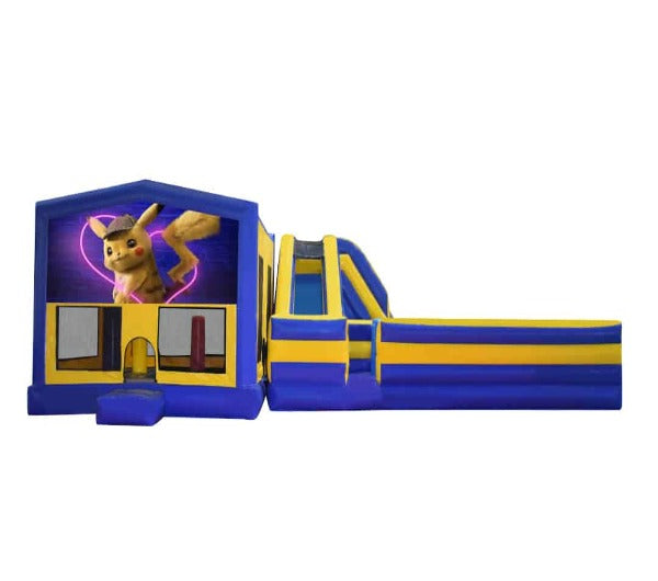 Detective Pikachu Obstacle Mega Combo Jumping Castle – Funtime Party Hire