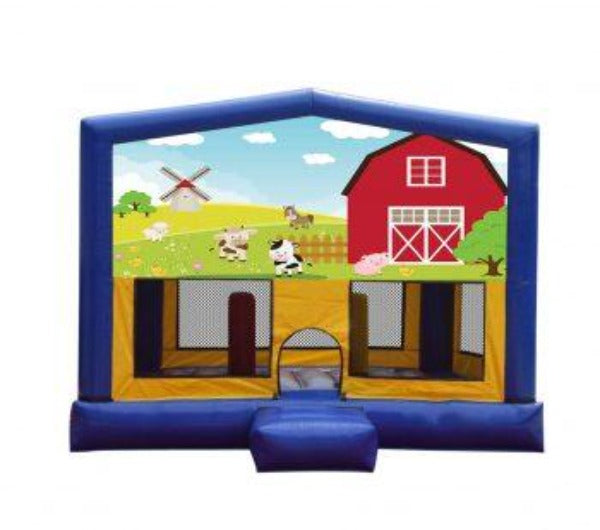 Farm Animals Medium Combo Jumping Castle – Funtime Party Hire