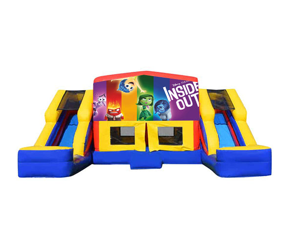 Inside Out Double Mega Combo Jumping Castle – Funtime Party Hire