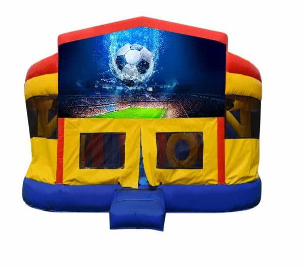 Soccer Double Super Drop Combo Jumping Castle – Funtime Party Hire