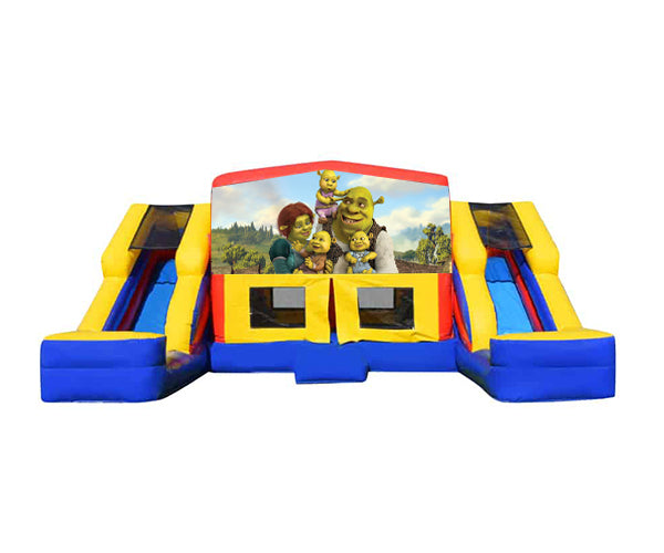 Shrek Double Mega Combo Jumping Castle – Funtime Party Hire