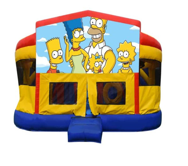 The Simpsons Double Super Drop Combo Jumping Castle – Funtime Party Hire