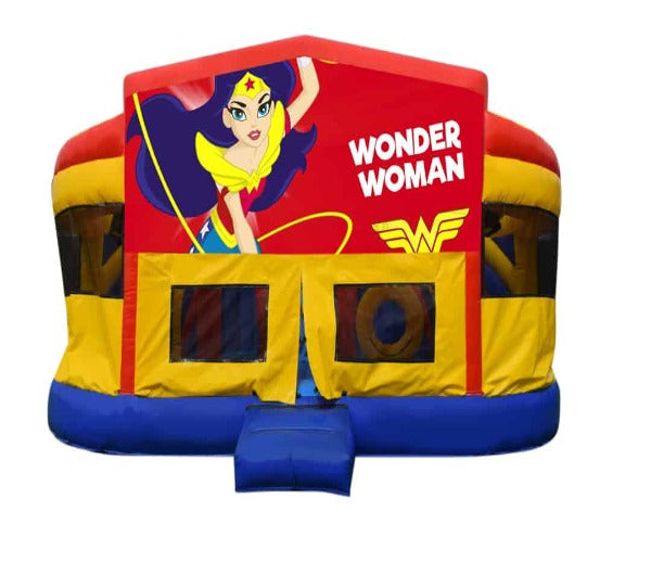 Wonder Woman Double Super Drop Combo Jumping Castle – Funtime Party Hire