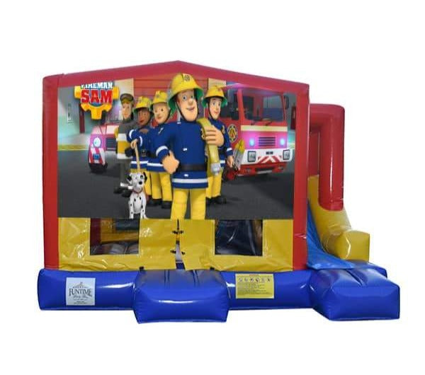 Fireman Sam Small External Slide Jumping Castle – Funtime Party Hire