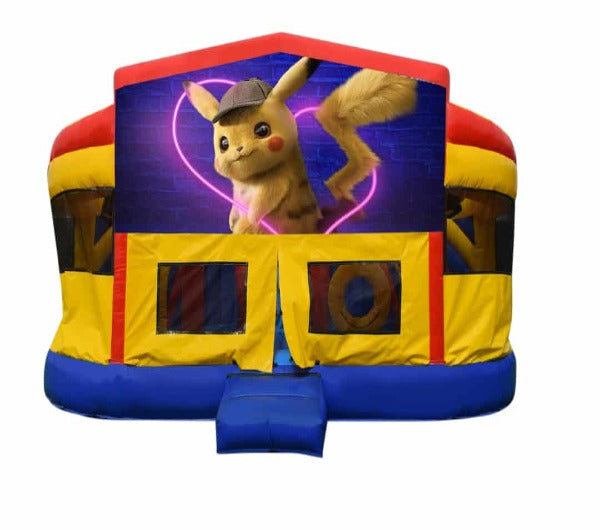 Detective Pikachu Super Drop Combo Jumping Castle – Funtime Party Hire