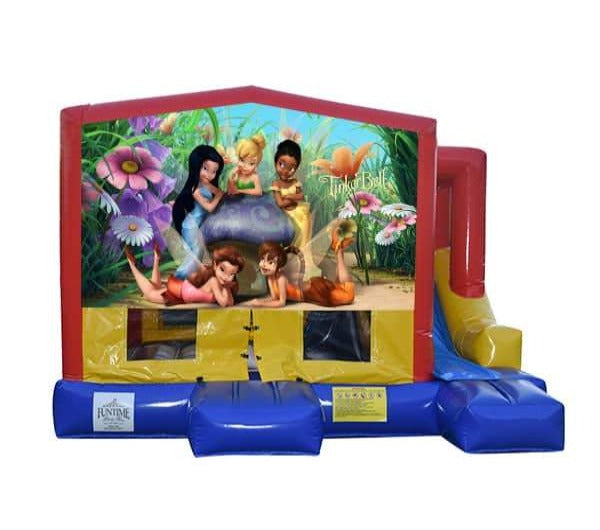 Tinker Bell Small External Slide Jumping Castle – Funtime Party Hire