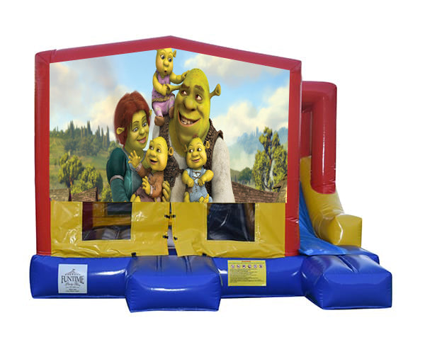 Shrek Small External Slide Jumping Castle – Funtime Party Hire