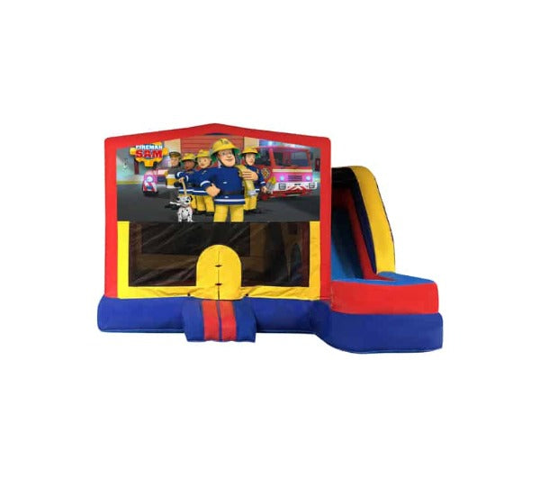 Fireman Sam Medium External Slide Jumping Castle – Funtime Party Hire