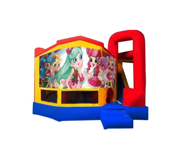 Shopkins Medium Internal Slide Jumping Castle – Funtime Party Hire