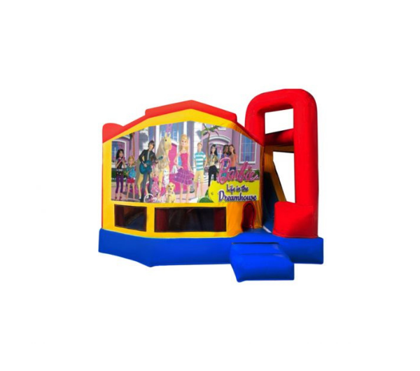 Barbie Medium Internal Slide Jumping Castle – Funtime Party Hire