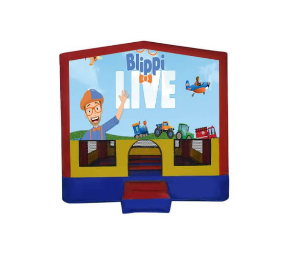 Blippi Small Square Jumping Castle – Funtime Party Hire