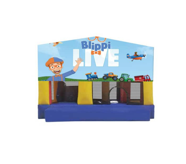 Blippi Small Slide Jumping Castle – Funtime Party Hire