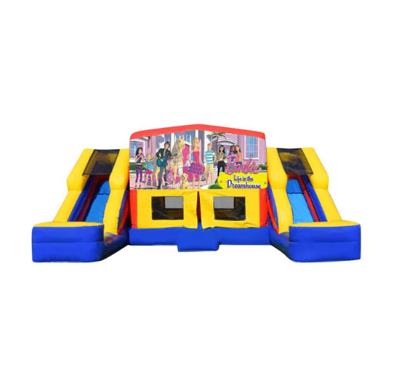 Barbie Double Mega Combo Jumping Castle – Funtime Party Hire