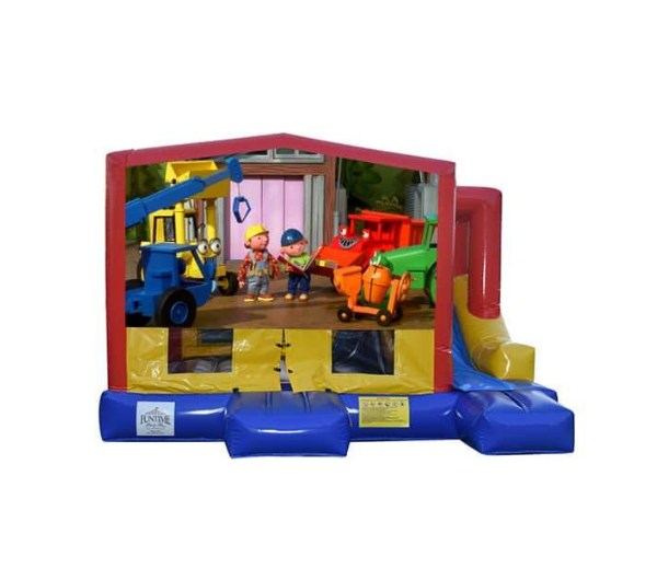 Bob the Builder Small External Slide Jumping Castle – Funtime Party Hire