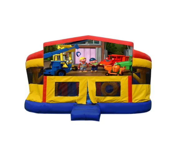 Bob the Builder Double Super Drop Combo Jumping Castle – Funtime Party Hire