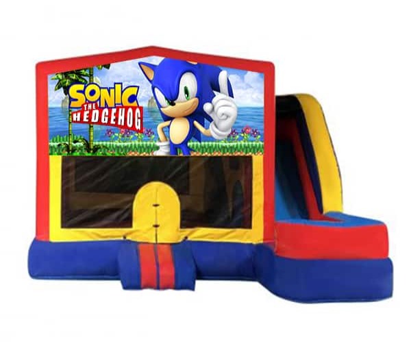 Sonic Medium External Slide Jumping Castle – Funtime Party Hire